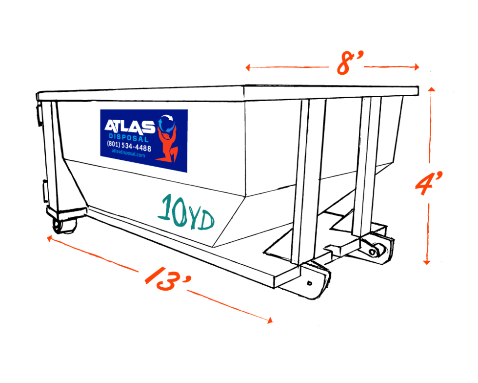 10 Yard Roll Off Dumpster - Atlas Disposal