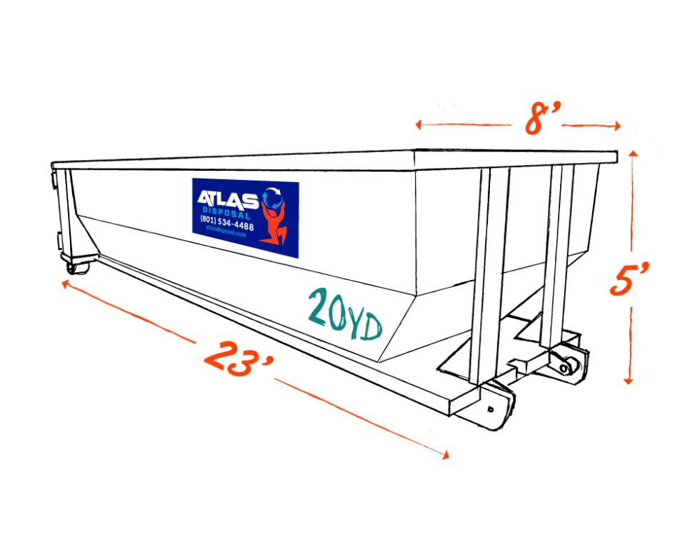 20 Yard Roll Off Dumpster - Atlas Disposal